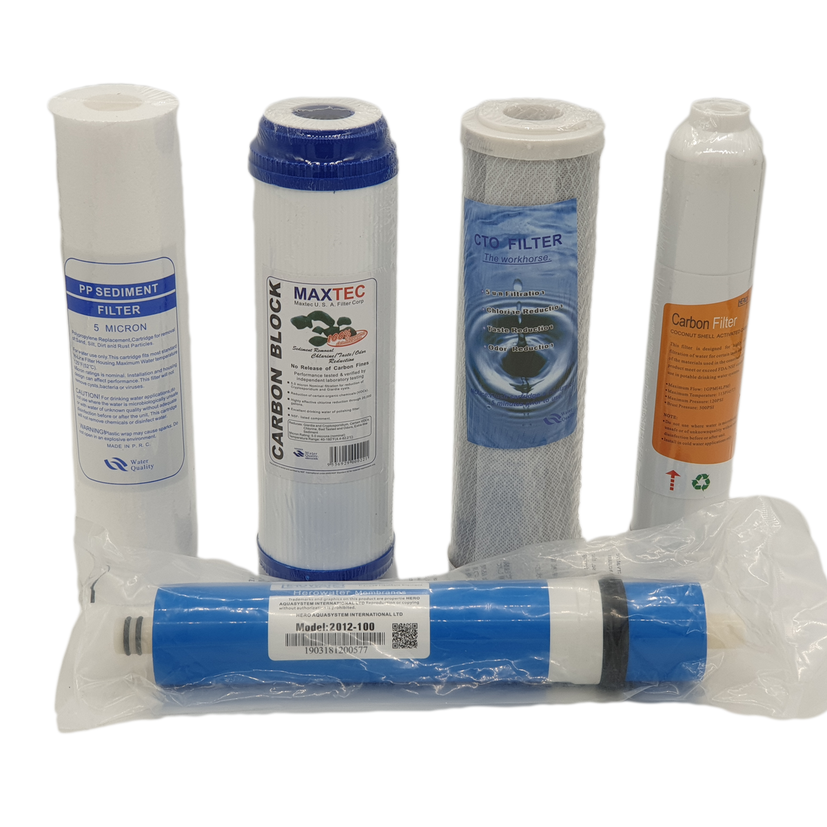 RO5 Stage Reverse Osmosis Filter Set
